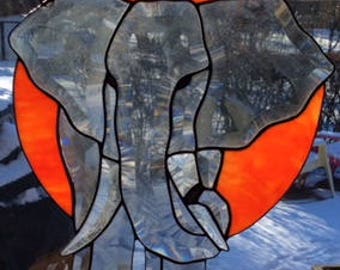 Stain glass elephant | Etsy