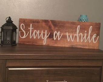 Stay awhile | Etsy
