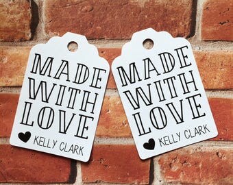 Made with love tags | Etsy