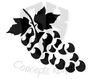 Grape stencil | Etsy