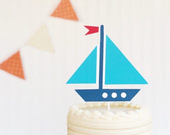 Boat cake topper | Etsy