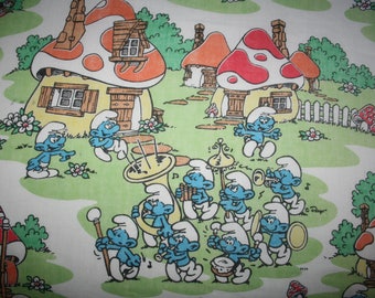 Smurfs fabric | Etsy