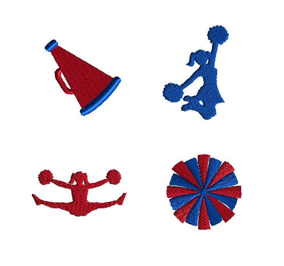 Mini Cheerleader Machine Embroidery Design Set-INSTANT