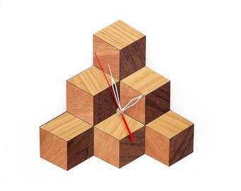 Wall clock wood | Etsy