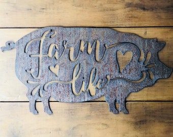 Metal farm art | Etsy