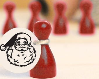 North Pole Santa's return address Rubber Stamp Santa Claus