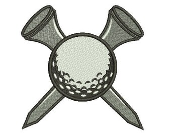 Golf embroidery | Etsy