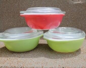 Pink pyrex bowls | Etsy