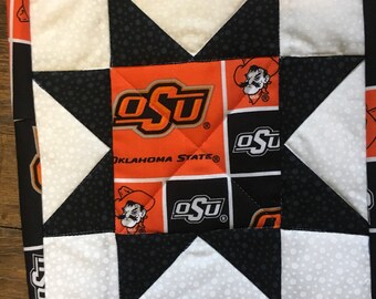 Oklahoma State Bird Flower and Motto Cross Stitch Pattern PDF