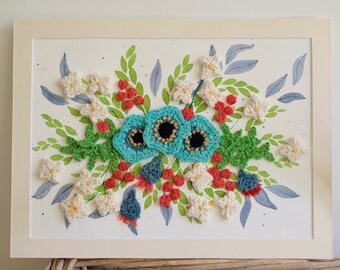 Crochet painting | Etsy