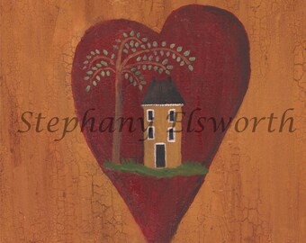 Primitive heart | Etsy