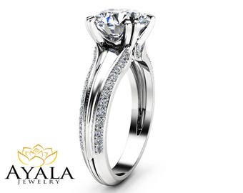 Ayala Jewelry Unique Engagement Ring Rose Gold by AyalaDiamonds