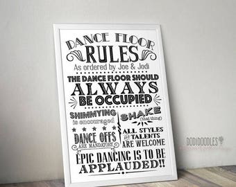 Dance floor sign | Etsy