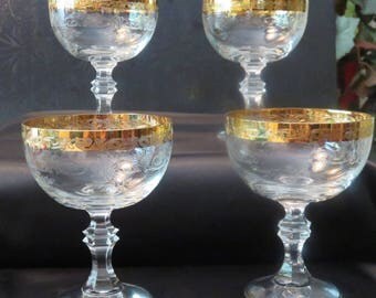 Crystal stemware | Etsy