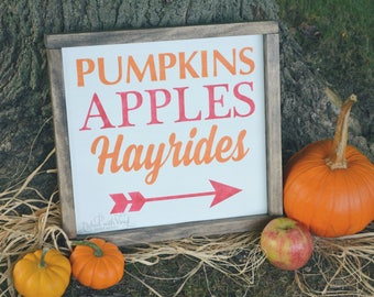 Fall wood sign | Etsy