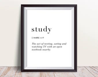Definition print | Etsy