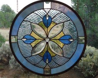 Round stained glass | Etsy