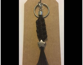 Horsehair keychain Hand-braided horse hair key chain Bold
