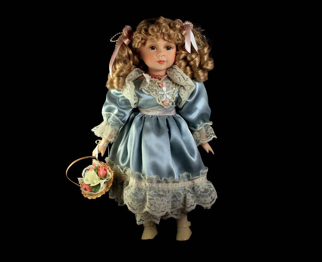 Collectible Porcelain Doll, Angelina, Blonde Doll, 16 inch Doll ...