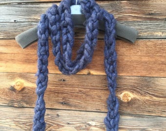 Knit chain scarf | Etsy