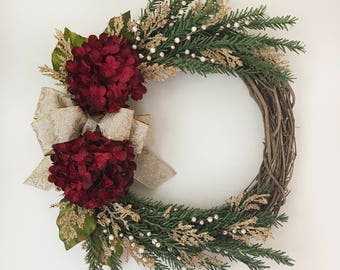 Hydrangea wreath | Etsy