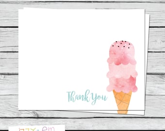 Ice cream thank you | Etsy