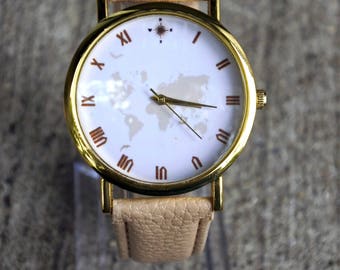 World map watch | Etsy