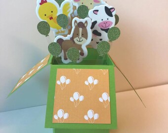 Pop up box card | Etsy