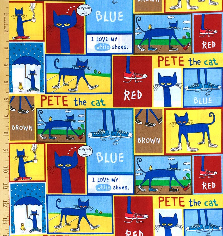 Pete the Cat Fabric Licensed Character Fabric Pete the Cat