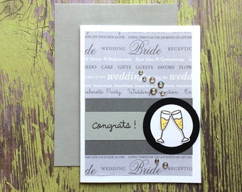 Wedding card congratulations | Etsy