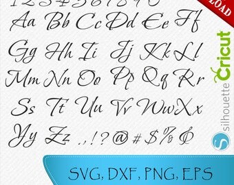 BEAUTIFUL Script SVG Monogram Cursive Script Svg Font Dxf