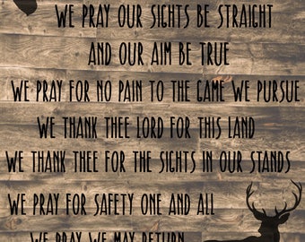 Hunters prayer | Etsy
