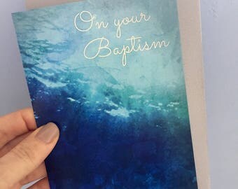Baptism card | Etsy