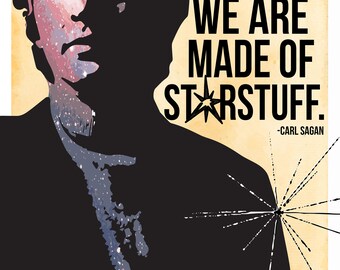 Carl Sagan Cosmos cross stitch PATTERN We are made of star