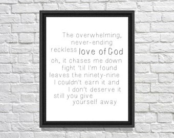 Reckless love | Etsy