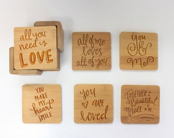Love coasters | Etsy