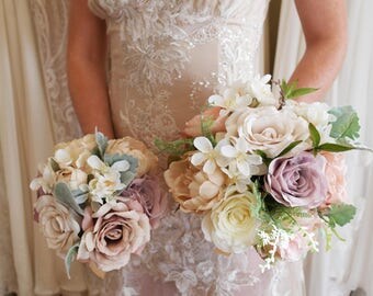 Dusty pink bouquet | Etsy