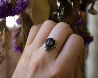 Obsidian rings | Etsy