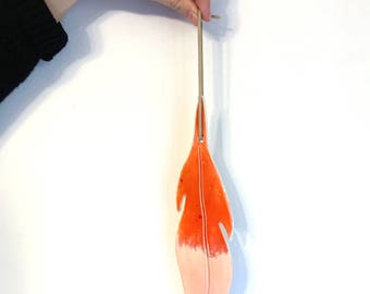 Ceramic feather | Etsy