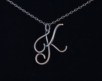 Wire initial | Etsy