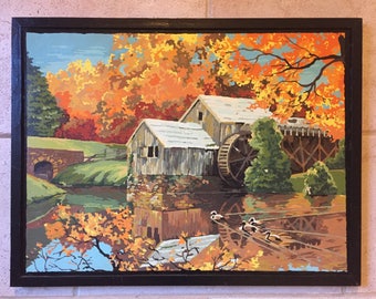 Barn paint by number | Etsy