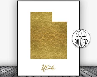 Utah map | Etsy