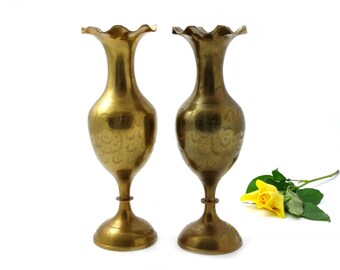 India brass vase | Etsy