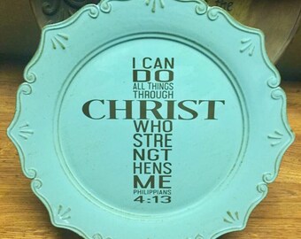 Scripture plate | Etsy