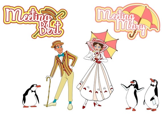 Mary Poppins Bert and Penguins Collection svg pdf png