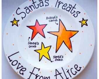 Santa plate | Etsy
