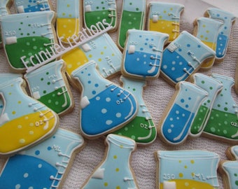 Science Hand Decorated Sugar Cookies