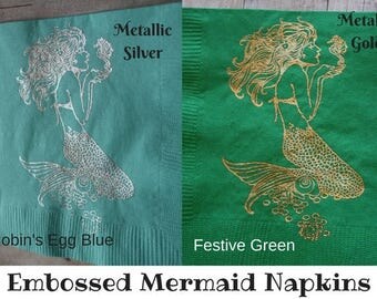 Mermaid napkins | Etsy