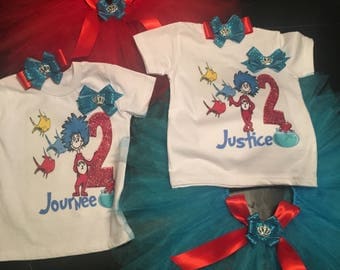 Thing 1 thing 2 tutu | Etsy