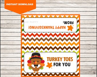 Thanksgiving Turkey Toes / Candy Corn Treat Bag / Thanksgiving